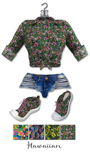 Second Life Marketplace - Graffitiwear Hawaiian Daisy Duke